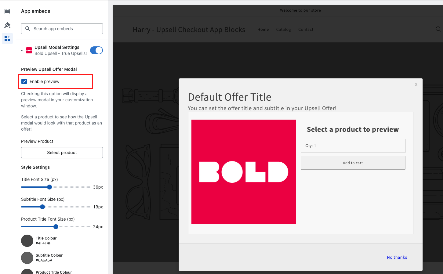 Customize Upsell with the Theme App Extension – Bold Commerce Help Center
