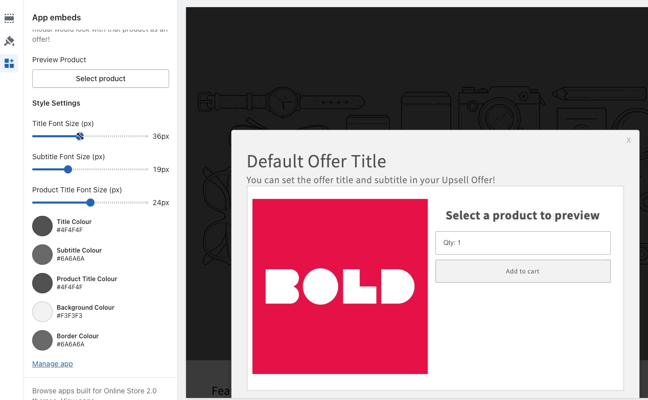 Customize Upsell with the Theme App Extension – Bold Commerce Help Center