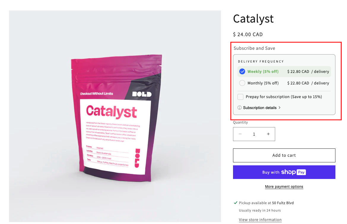 Subscription-Only Products – Bold Commerce Help Center