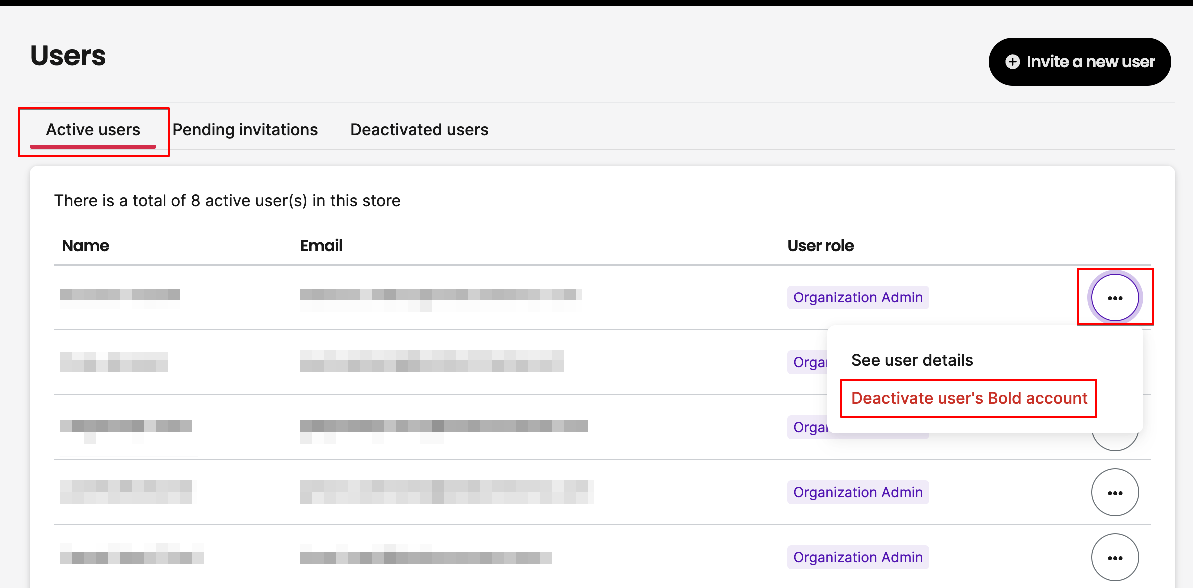 Invite or Deactivate a User in Account Center – Bold Commerce Help Center